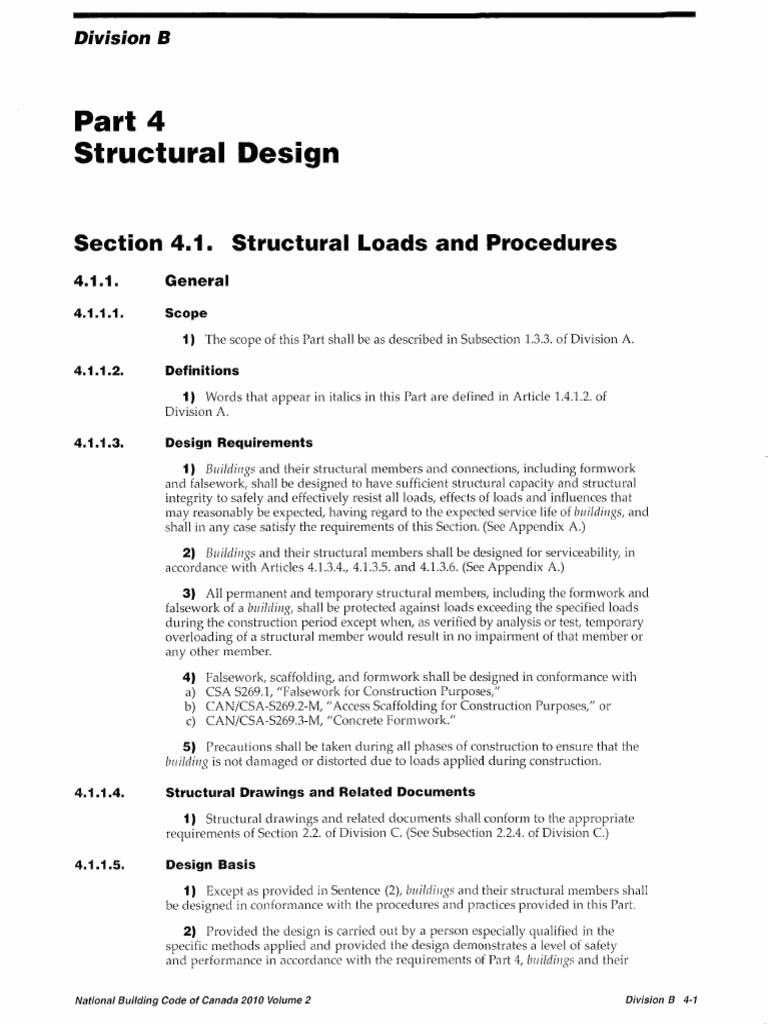 NBCC 2010 Vol 2 - Division B Part 4 | PDF