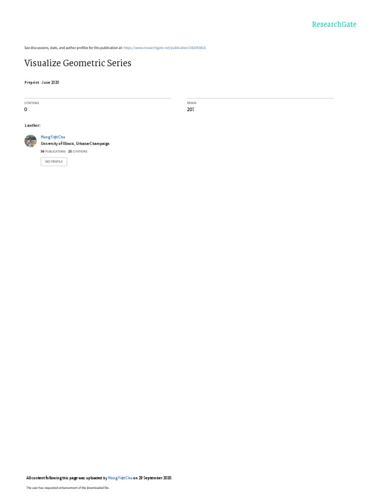 Visual Proofs for Geometric Series | PDF | Area | Mathematical Proof