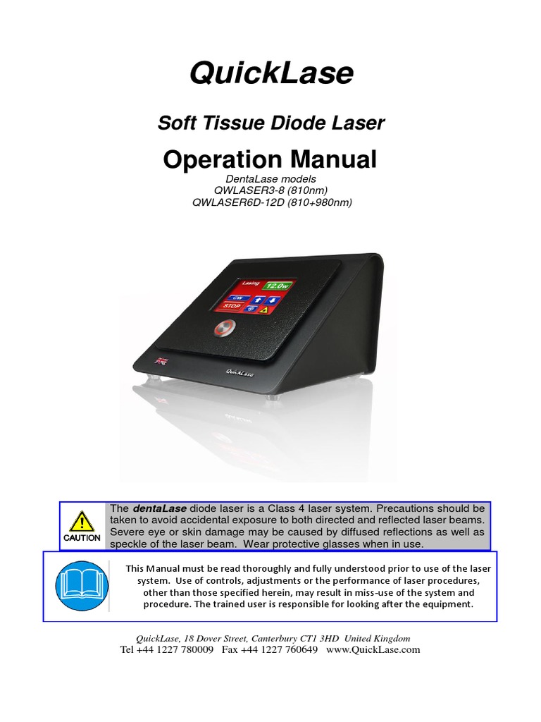 Quicklase: Operation Manual | PDF | Optical Fiber | Laser