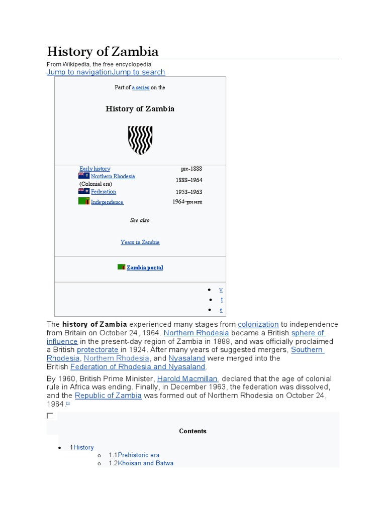 History of Zambia | PDF | Zambia | Africa