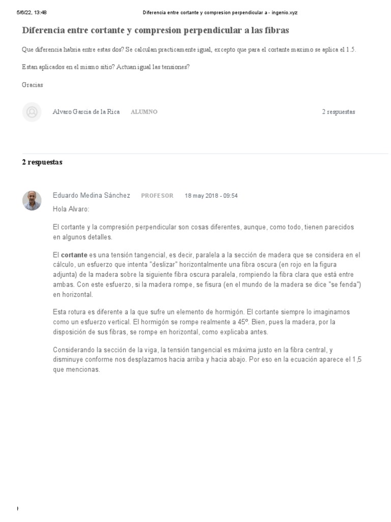Diferencia Entre Cortante y Compresion Perpendicular A - Ingenio - Xyz | Descargar gratis PDF ...