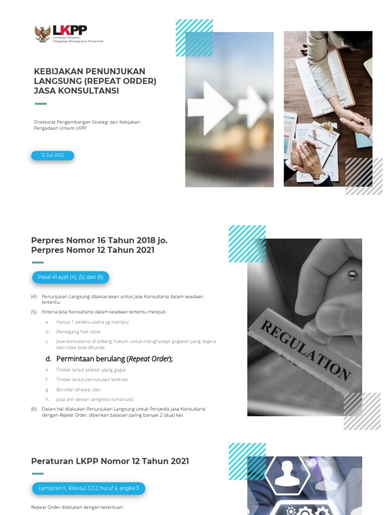 Paparan Kebijakan Repeat Order | PDF