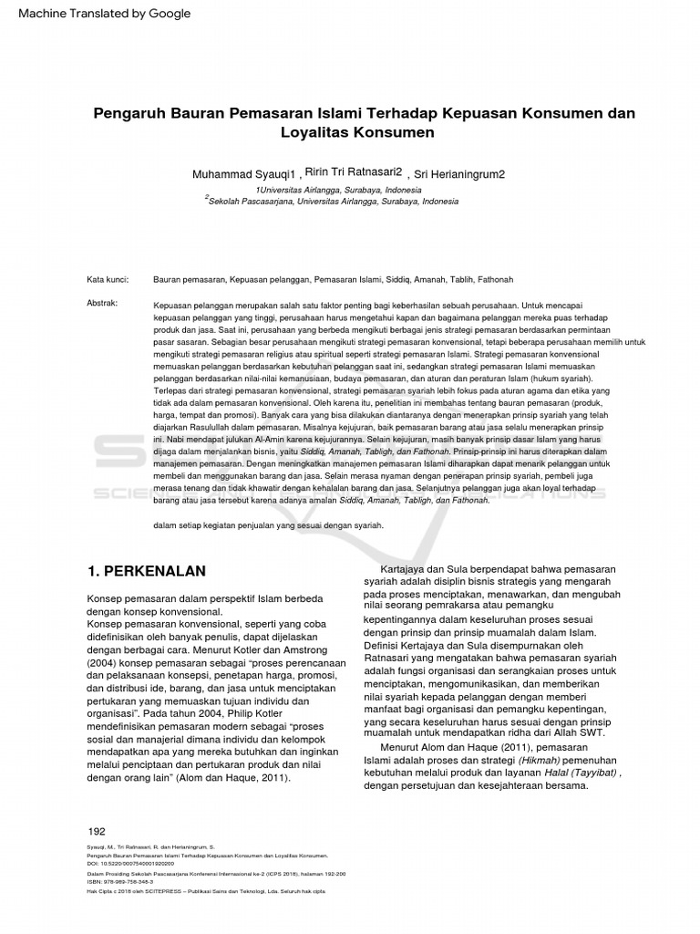 Effects of Islamic Marketing Mix On Consumer Satisfaction Indo | PDF