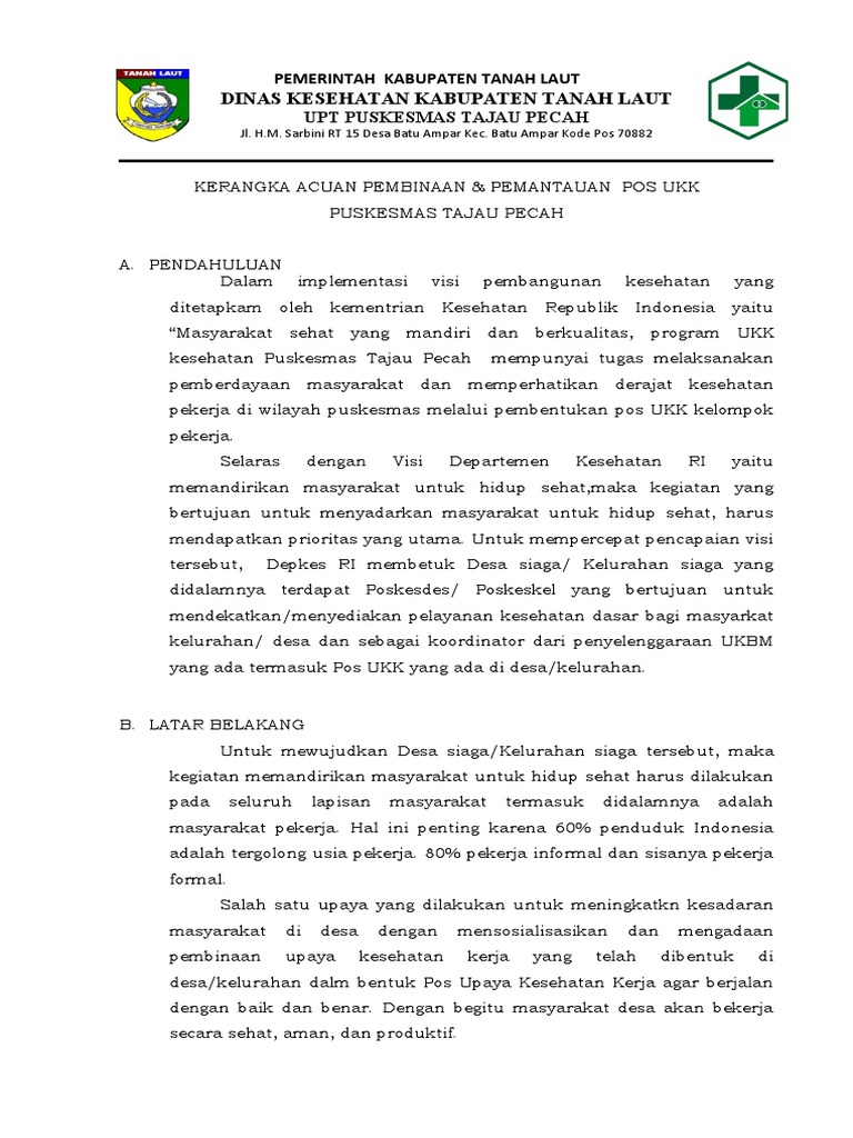 Kak Pembinaan Pos Ukk | PDF