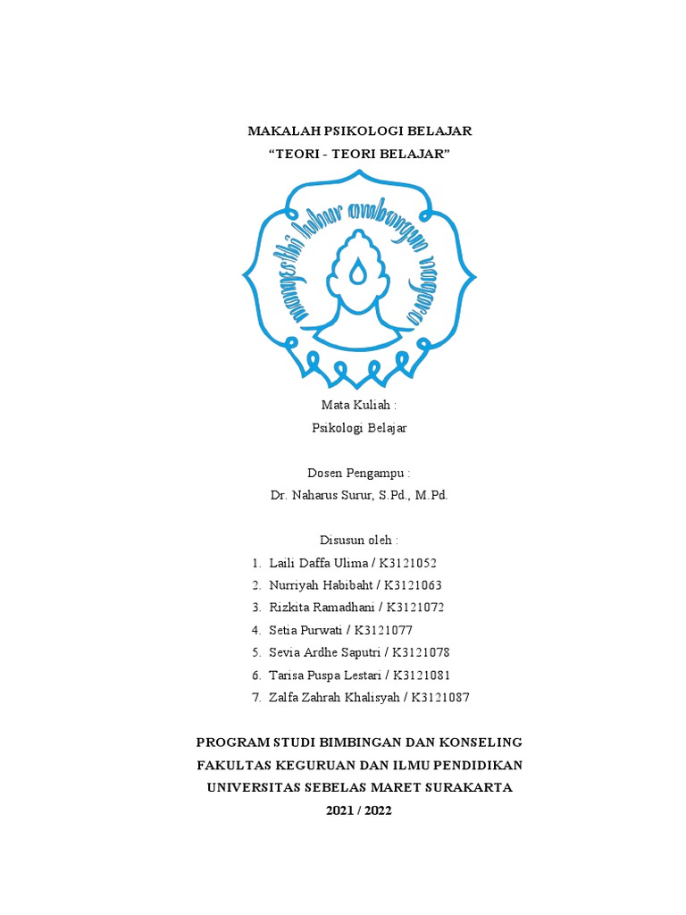 Kelompok 2 - Makalah Teori Belajar Kognitif | PDF Kelompok 2 - Makalah Teori Belajar Kognitif | PDF