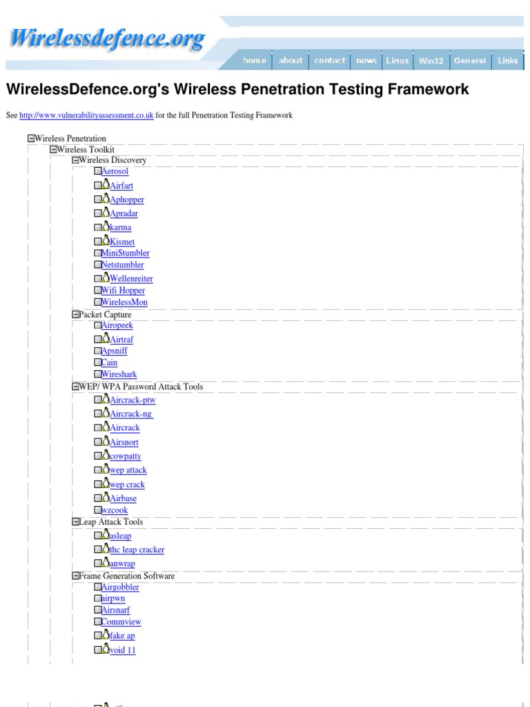 Wireless Pen Test Framework | PDF | Wireless Lan | Espionage Techniques