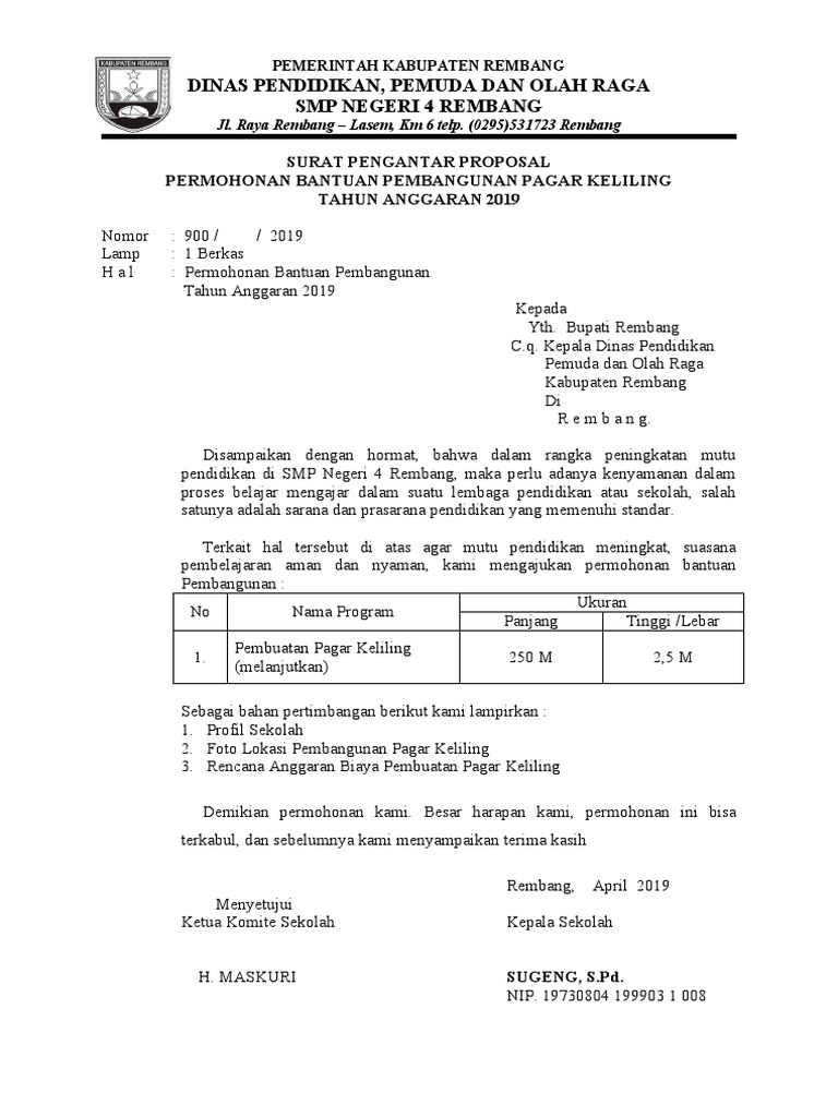 Proposal Pembuatan Pagar Keliling | PDF