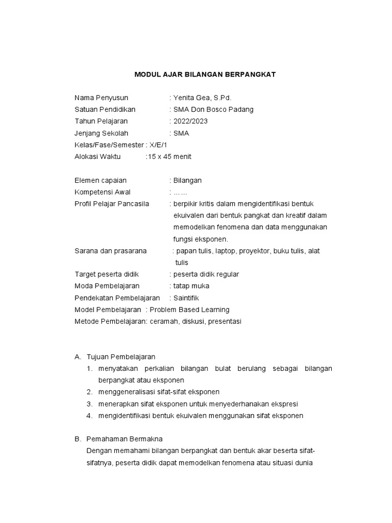 Modul Contoh KUR Merdeka | PDF | Karier & Perkembangan