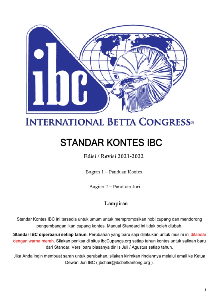 Ibc Exhibition Standards 2021-2022 (Versi Bahasa Indonesia) | PDF ...