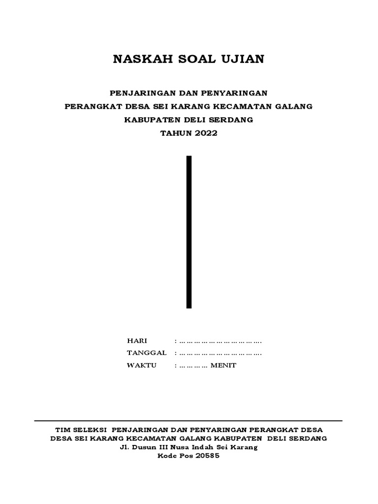 Contoh Soal Perangkat Desa | PDF