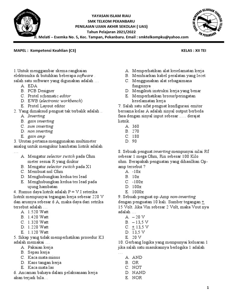 Soal C3 Tei | PDF | Sains & Matematika