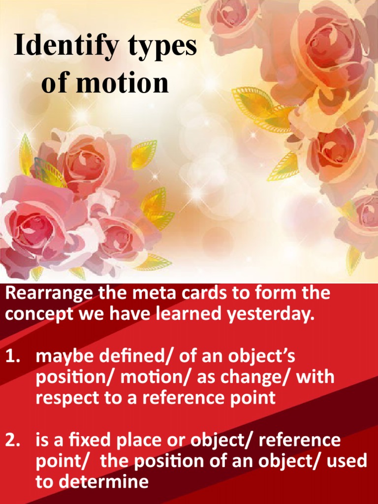 Identify Types Of Motion PDF
