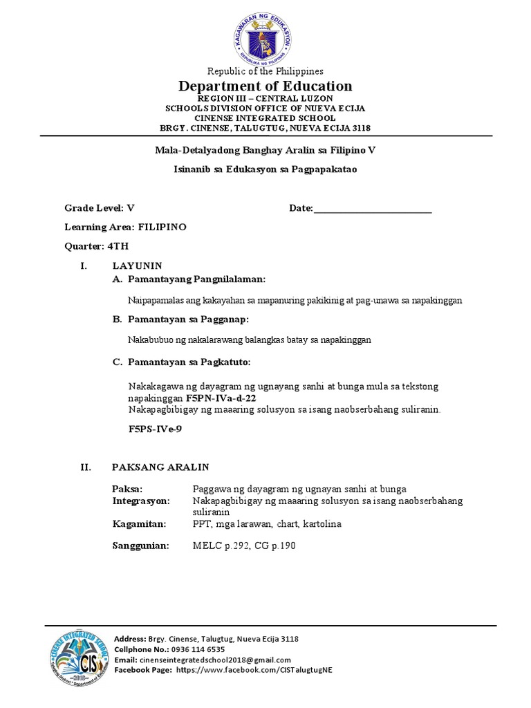 Grade 5 COT Filipino Final | PDF