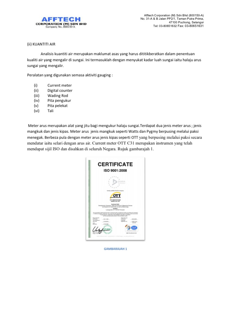 Method Statement Current Meter | PDF