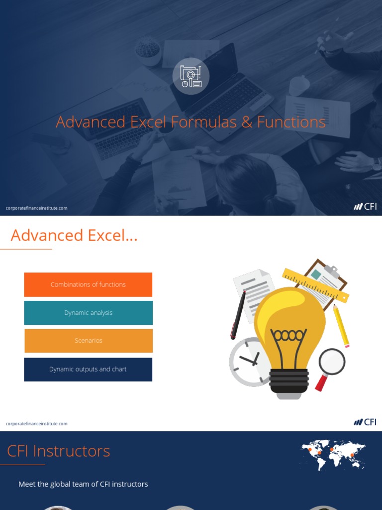 Advanced Excel for Financial Analysts | PDF | Microsoft Excel ...