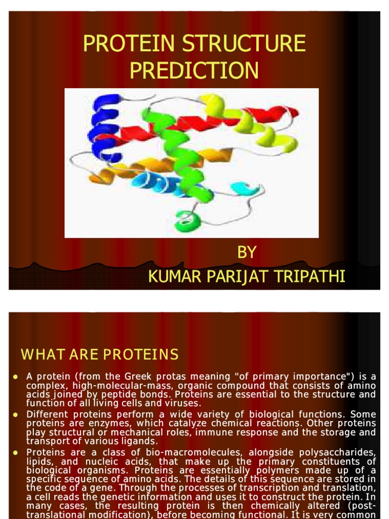 Protein Structure Prediction | PDF | Translation (Biology ...
