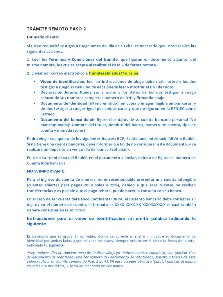 Instructivo Con Testigo A Ruego | PDF | Bancos