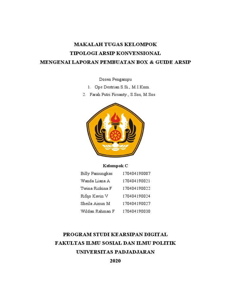 Tipologi Arsip Konvensional: Box & Guide | PDF | Karier & Perkembangan ...