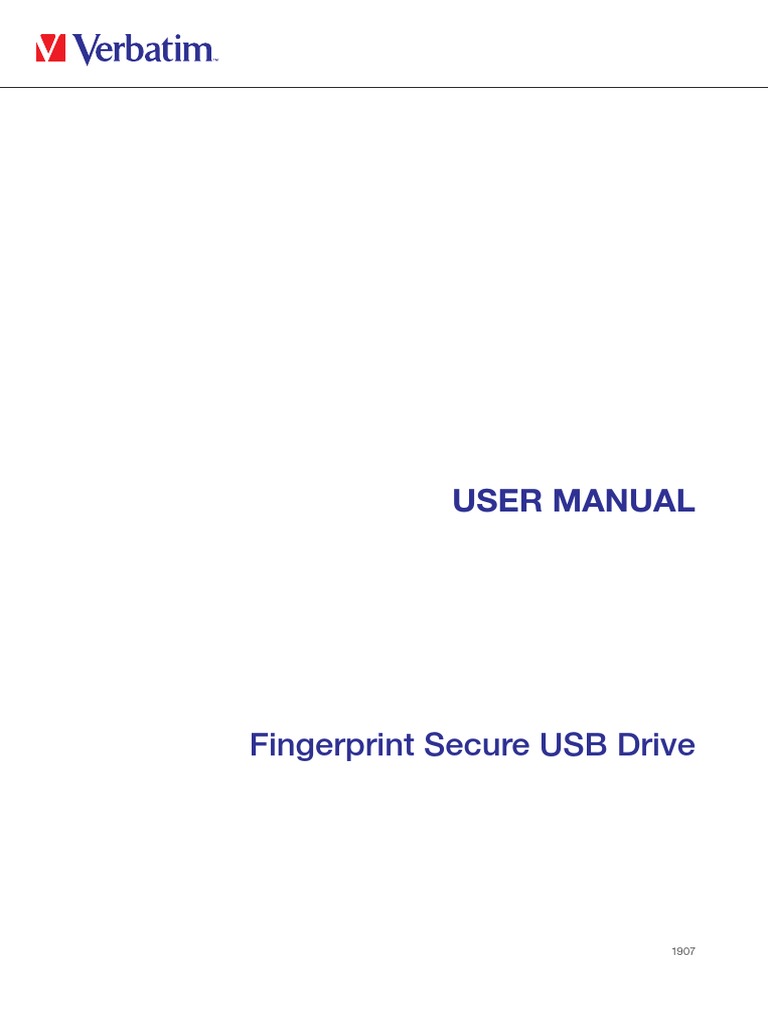 Fingerprint Secure USB Drive: User Manual | PDF | User (Computing ...