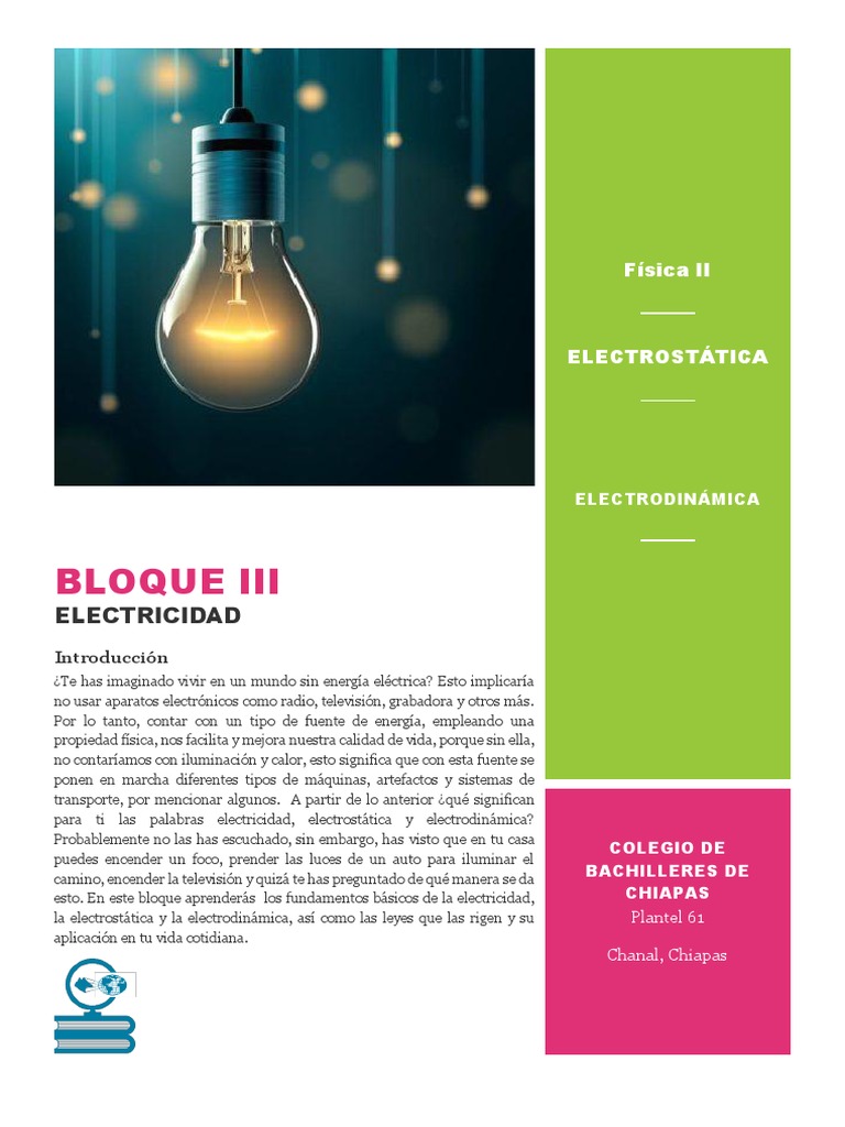 BLOQUE III. Electricidad (Introducción) | PDF | Electricidad | Carga ...