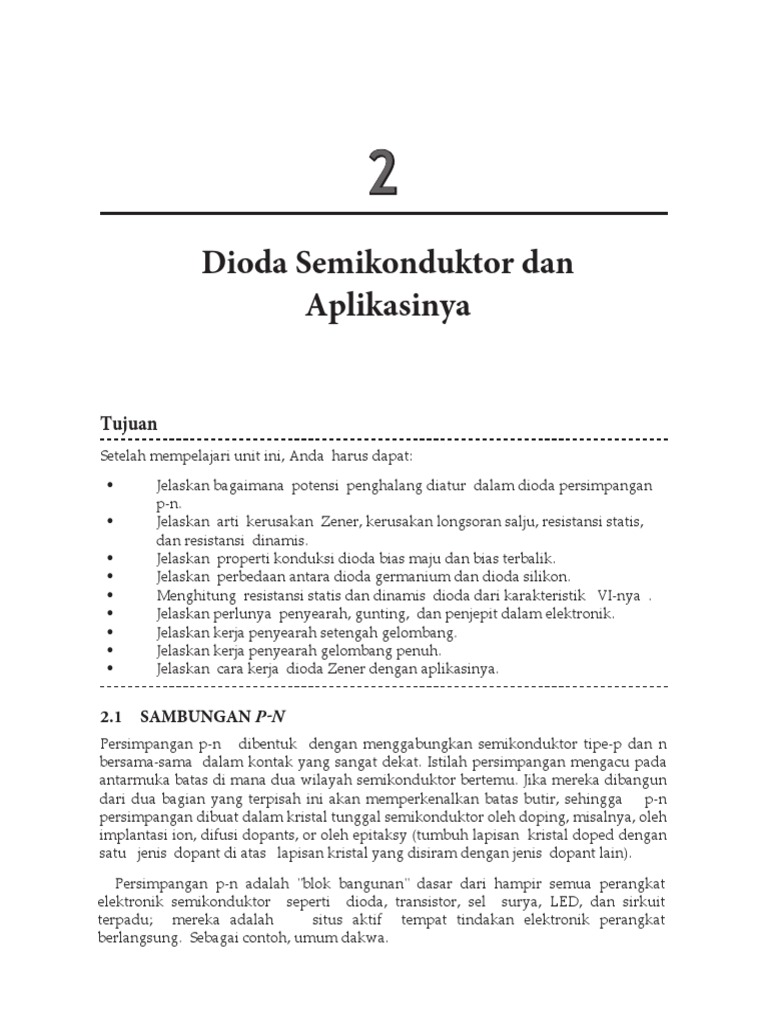 Semikonduktor Dioda Dan Pengaplikasiannya | PDF | Sains & Matematika