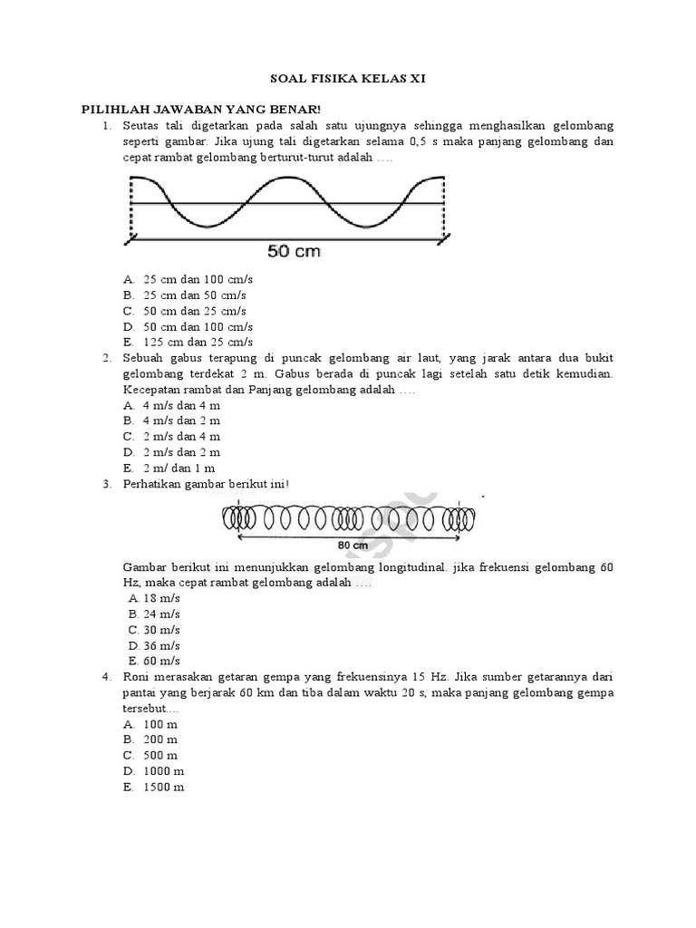 Soal Fisika Kelas Xi | PDF