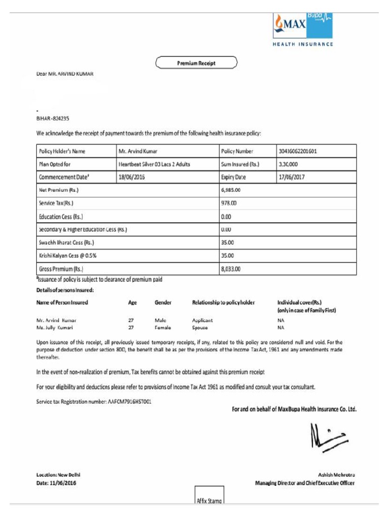 Max Bupa Health Insurance | PDF