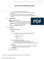 Lesson Plan (Measurement | PDF | Litre | Measurement