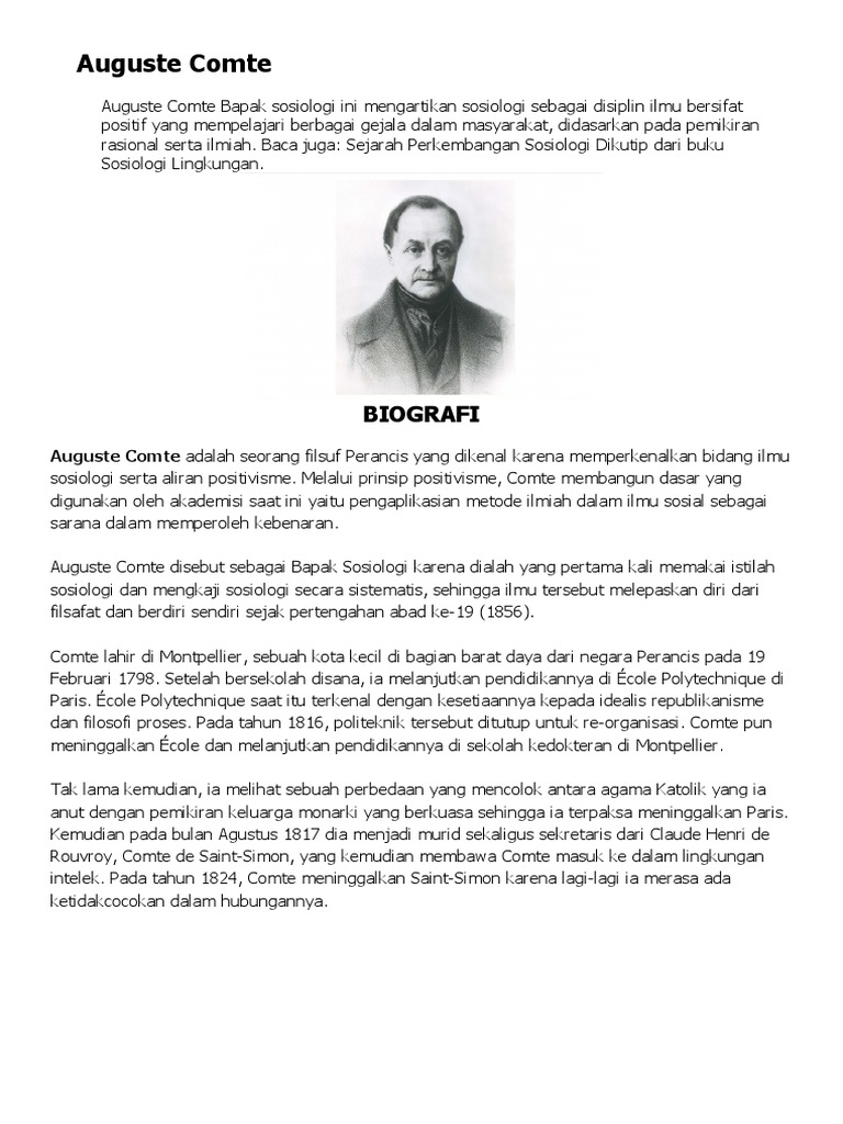 Auguste Comte | PDF