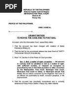Motion To Post Bail Sample | PDF | Bail | Criminal Justice