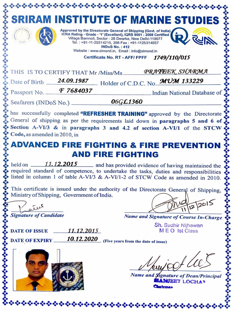 AFF & FPFF Refresher - STCW 10 | PDF