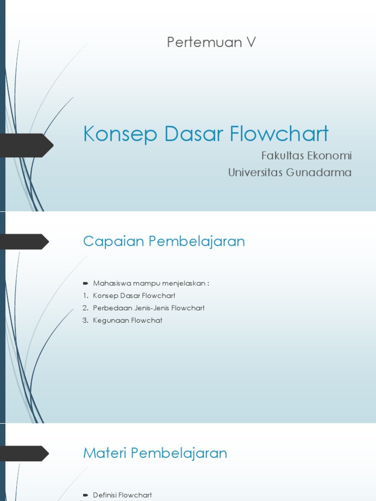 Pertemuan 5. Konsep Dasar Flowchart | PDF