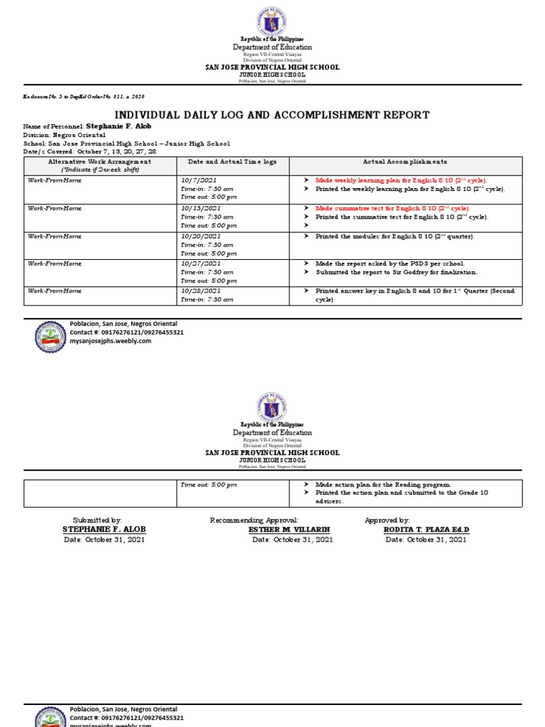 Accomplishment Report Updated (MAY) | PDF | Philippines