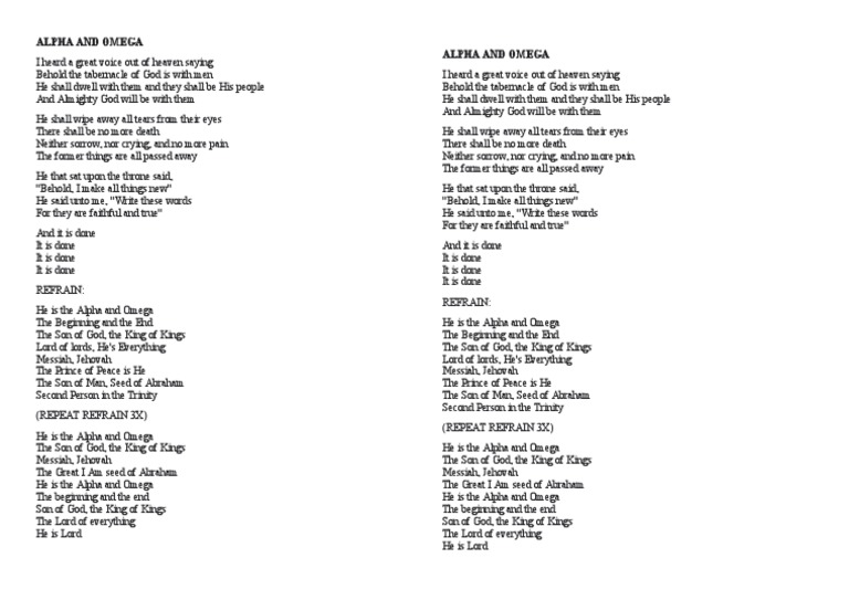 Alpha and Omega Alpha and Omega | PDF | God | Jesus