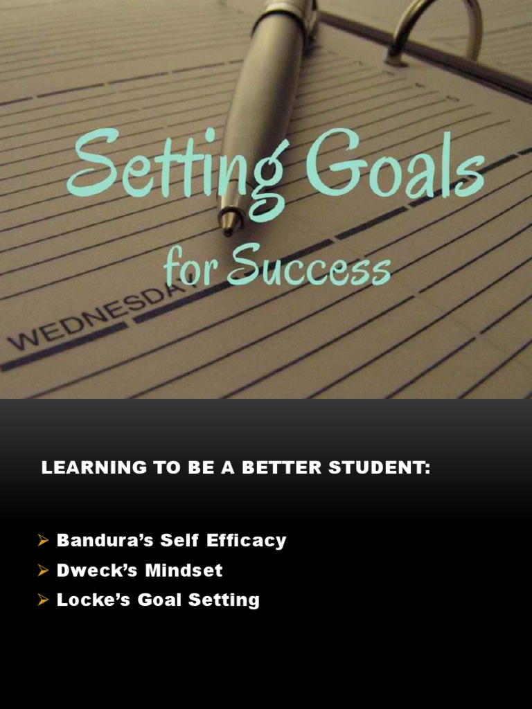 3.2 Setting Goal For Success | PDF | Goal | Mindset