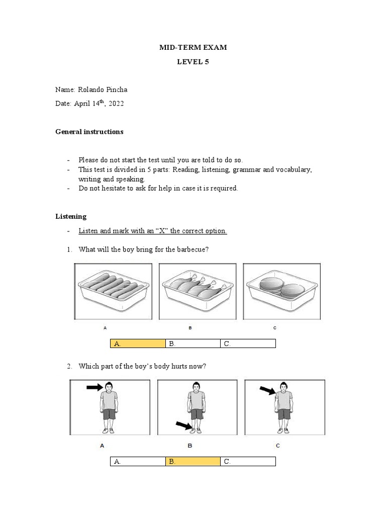 Mid-Term Exam | PDF | Test (Assessment)