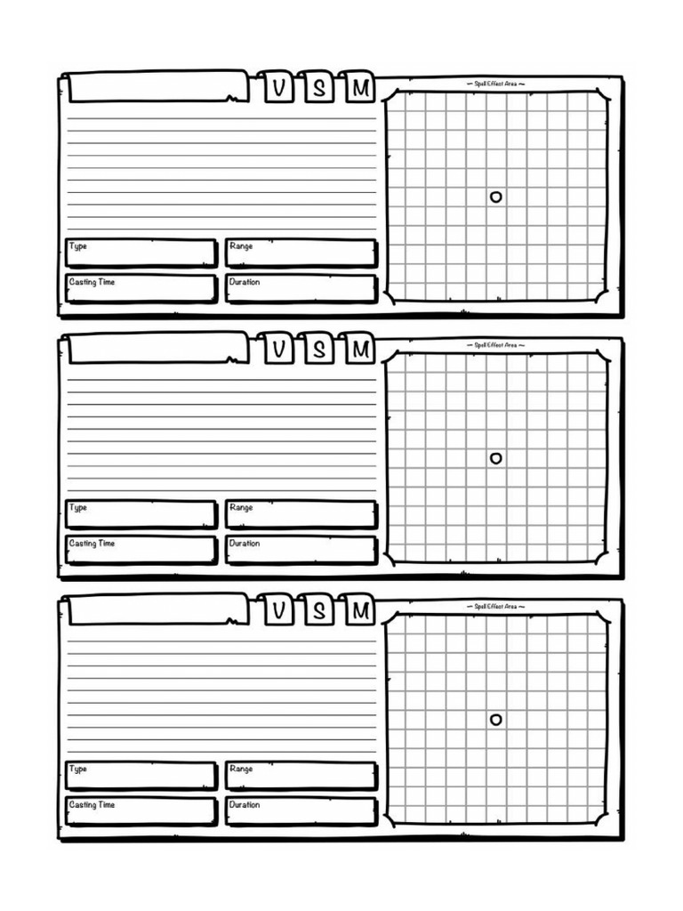 DND Spells Sheet | PDF