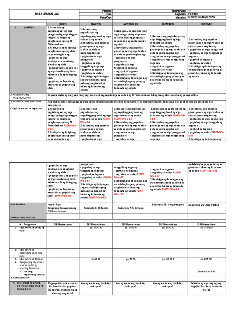 DLL Fil 10 - 4th QUARTER | PDF