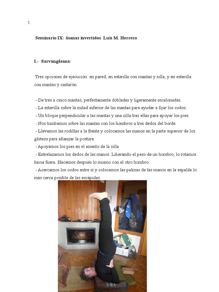 Seminario IX Asanas Invertidas Luis Herrero | PDF | Hombro | Rodilla