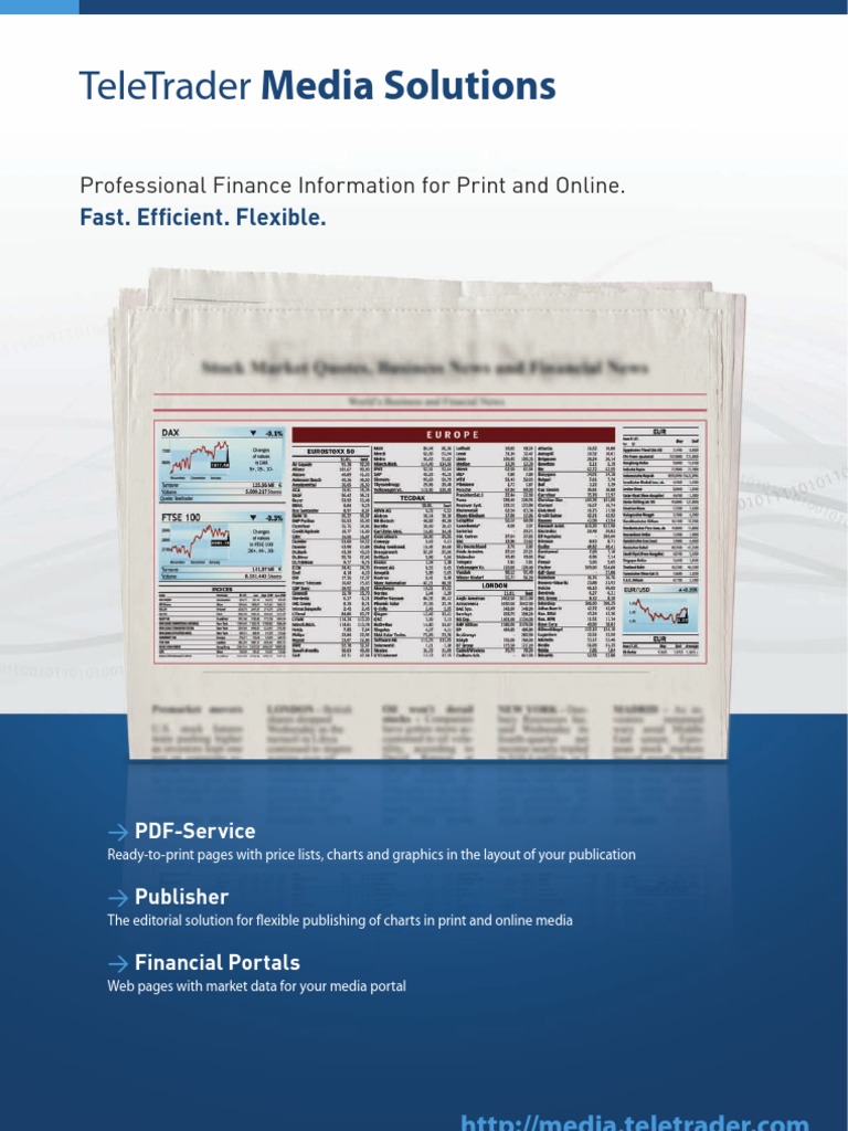 TeleTrader Media Flyer (English) | PDF | Computers