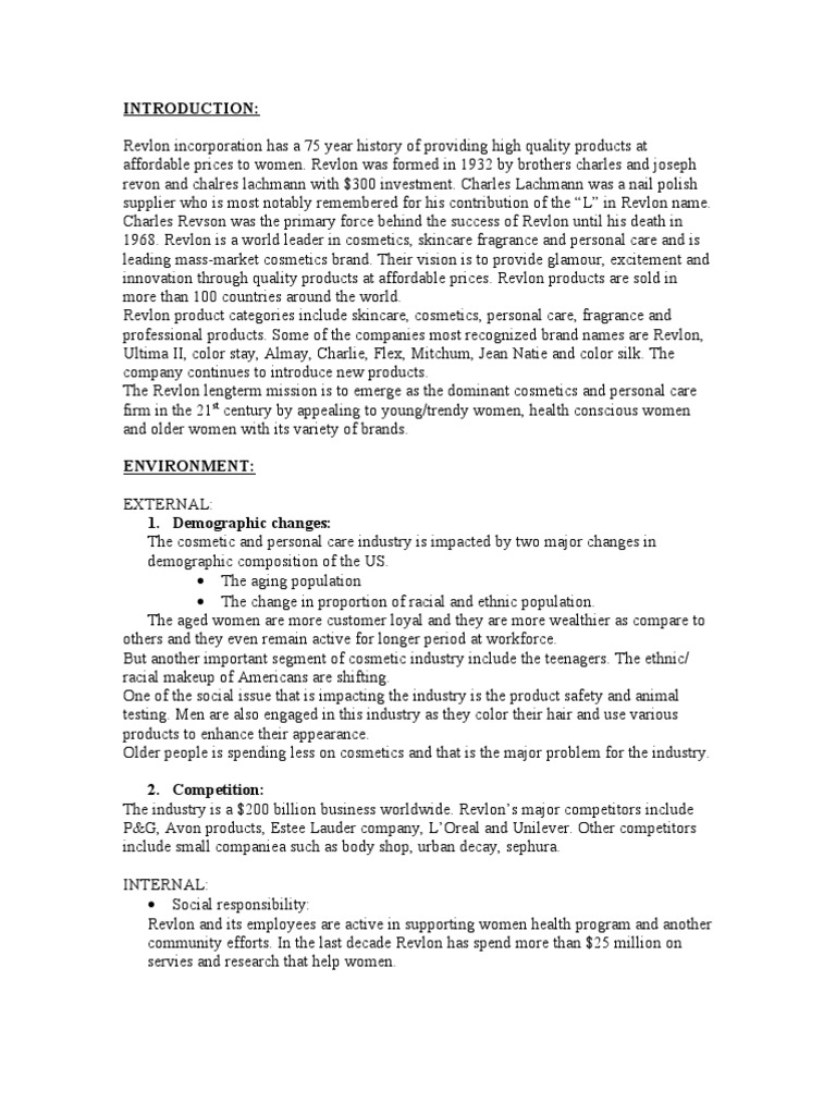 Introduction | PDF | Cosmetics | Retail