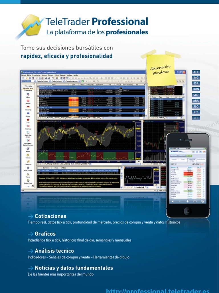 TeleTrader Professional-Flyer (Español) | PDF | Análisis técnico ...