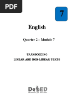 English: Quarter 2 - Module 7: Linear and Non-Linear Texts | PDF ...