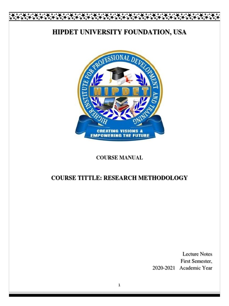 Research Methodology Final Pdf Statistics Quantitative Research