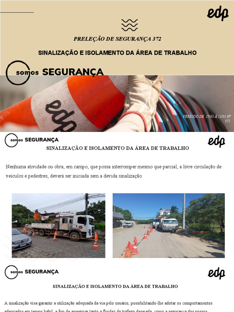 Palestra de Segurança Do Trabalho 392 - Sinalização e Isolamento de ...