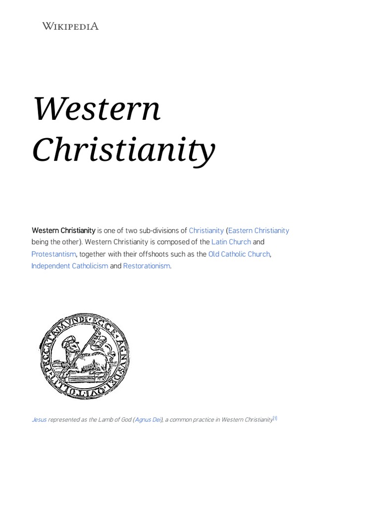 Western Christianity - Wikipedia | PDF | Western Christianity ...