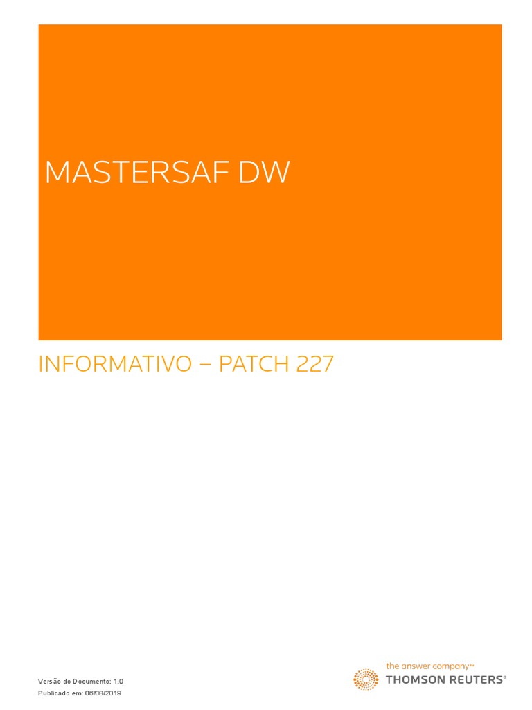 MASTERSAF DW Versao Do Documento 1 0 INF | PDF | Escrituração contábil ...