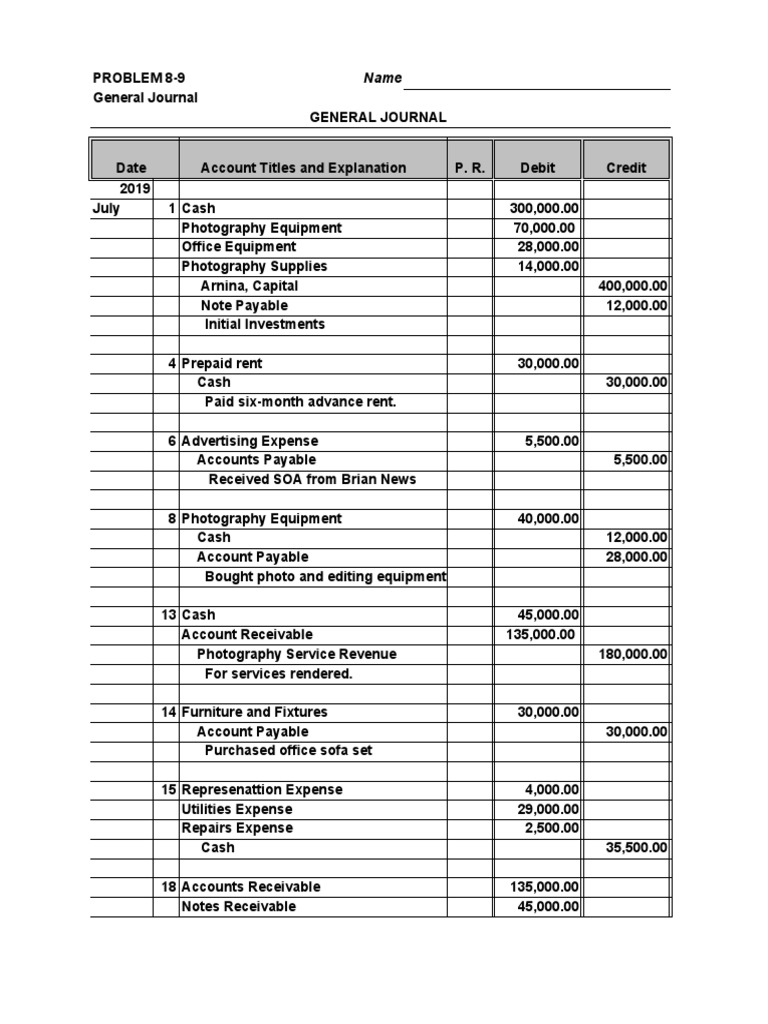 Books of Accounts Templates | PDF