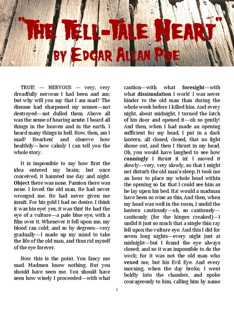 The Tell-Tale Heart: Full Text PDF | PDF