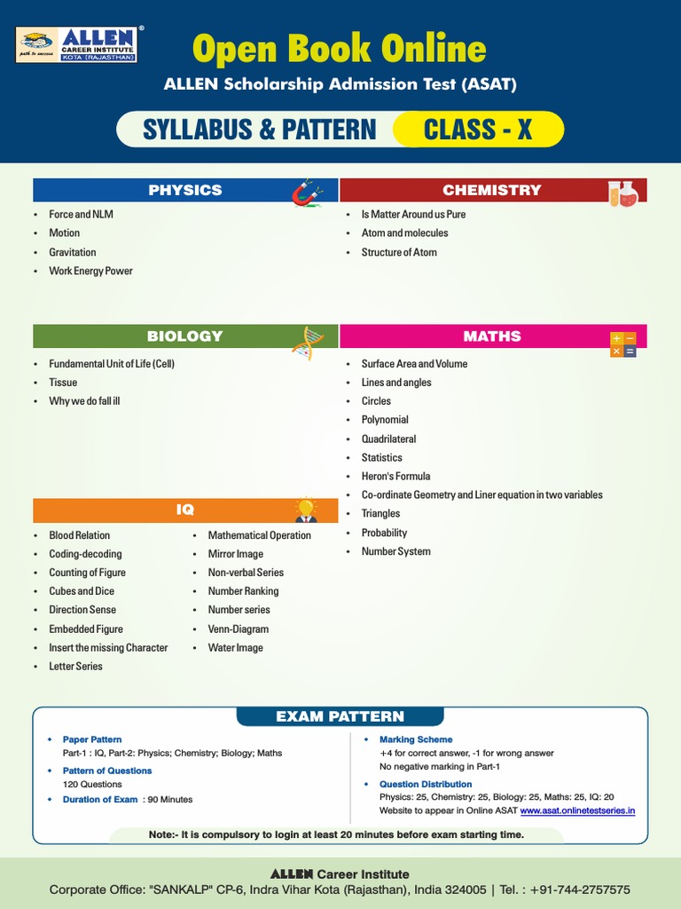 Open Book Online: Syllabus & Pattern Class - X | PDF | Mathematics ...